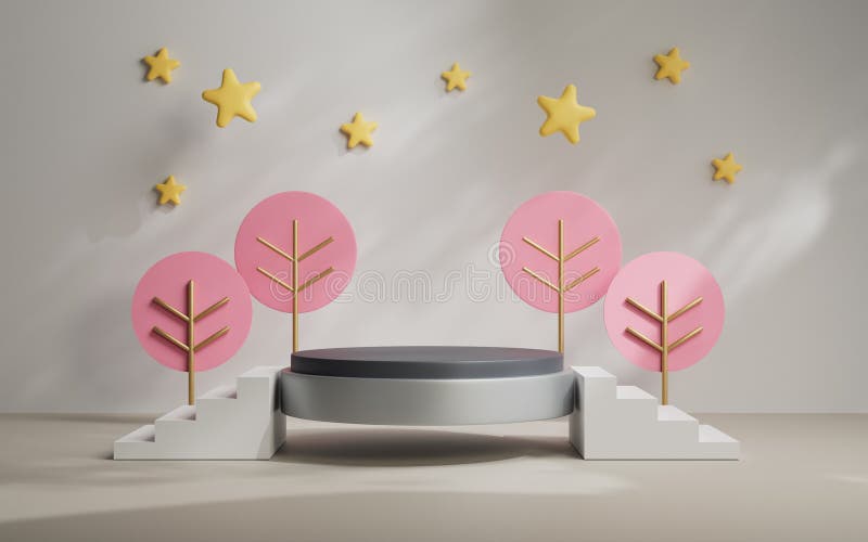 3d Rendering Abstract Platform Podium Product Presentation Backdrop ...