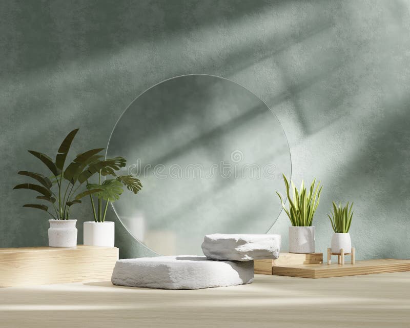 3D Rendering Abstract Platform Podium Product Presentation Backdrop ...