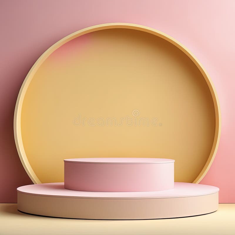 3d Rendering Abstract Podium Minimal Geometric Scene. for Product ...