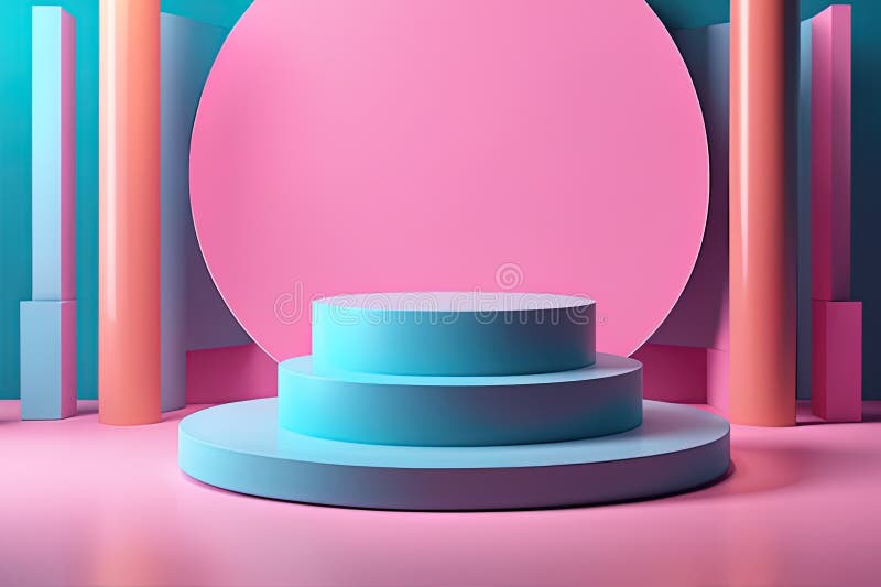 3d Rendering Abstract Podium for Product Display, for Product Display ...