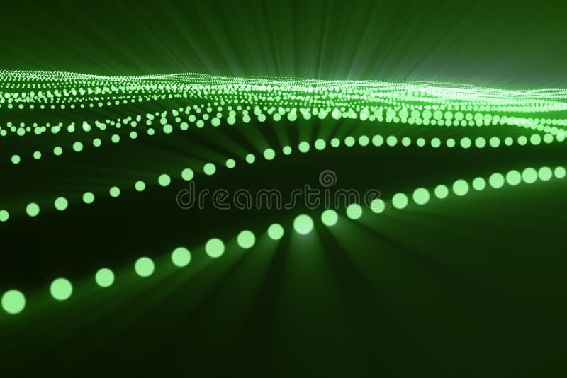 3d Rendering Abstract Polygonal Low Poly Wave Background With Connecting Dots And Lines