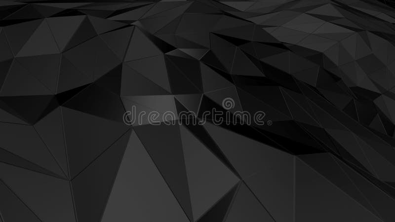 3D Rendering Abstract Polygonal Space Low Poly with Connecting Surface ...