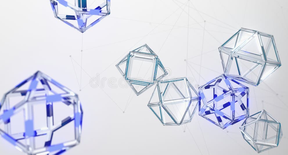 Blockchain Technology Concept Stock Illustration - Illustration of ...