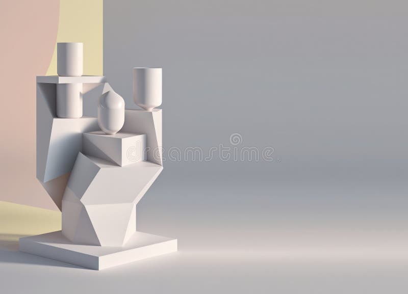 3d Rendering of an Abstract Product Display Podium Stock Illustration ...