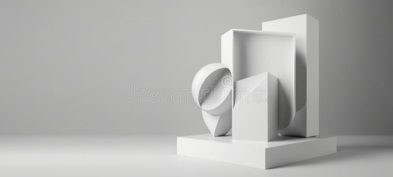 3d Rendering of an Abstract Product Display Podium Stock Illustration ...