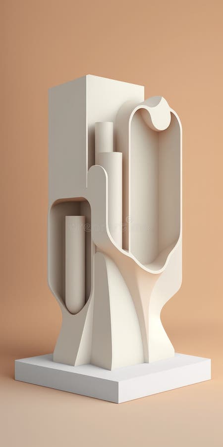 3d Rendering of an Abstract Product Display Podium Stock Illustration ...