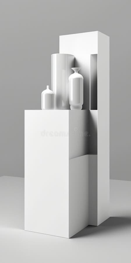 3d Rendering of an Abstract Product Display Podium Stock Illustration ...