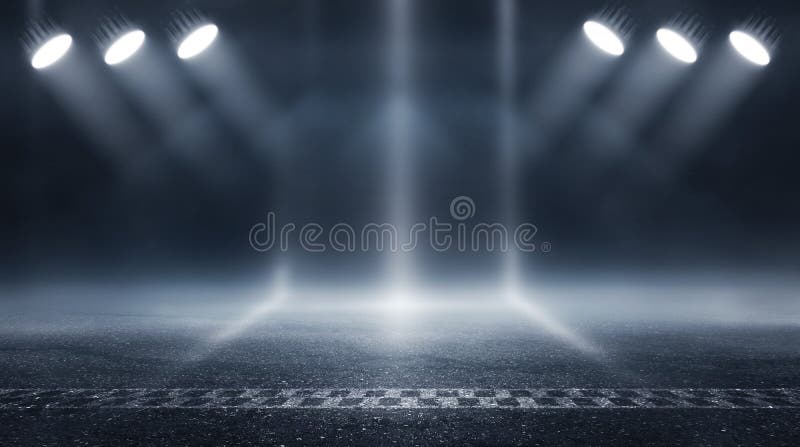 3D Rendering Abstract Race Track Finish Line Racing Stock Illustration ...