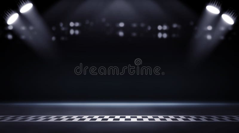 3D Rendering Abstract Race Track Finish Line Racing Stock Illustration ...