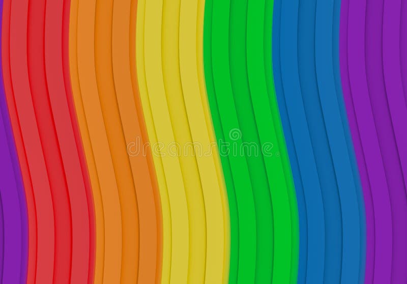 3d Rendering. Abstract Rainbow or LGBT Colorful Vertical Panels Curve ... 3d Rendering. Abstract Rainbow or LGBT Colorful Vertical Panels Curve ...