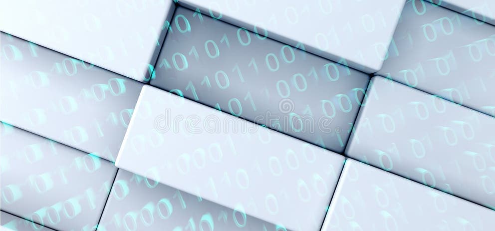 Rectangle Background with Binary Code Stock Illustration - Illustration ...