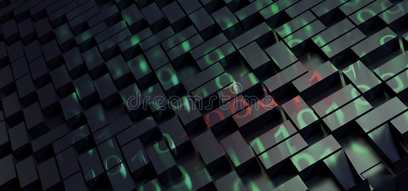 Rectangle Background with Binary Code Stock Illustration - Illustration ...
