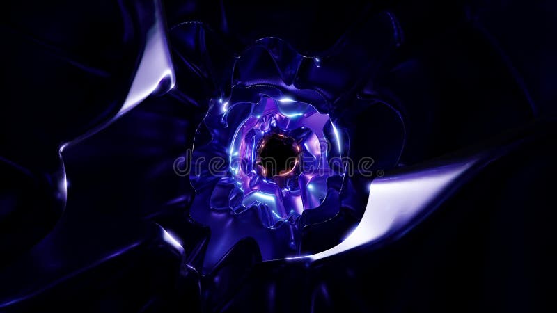 3D Rendering of an Abstract Sci-fi Background with Geometric Shapes and ...