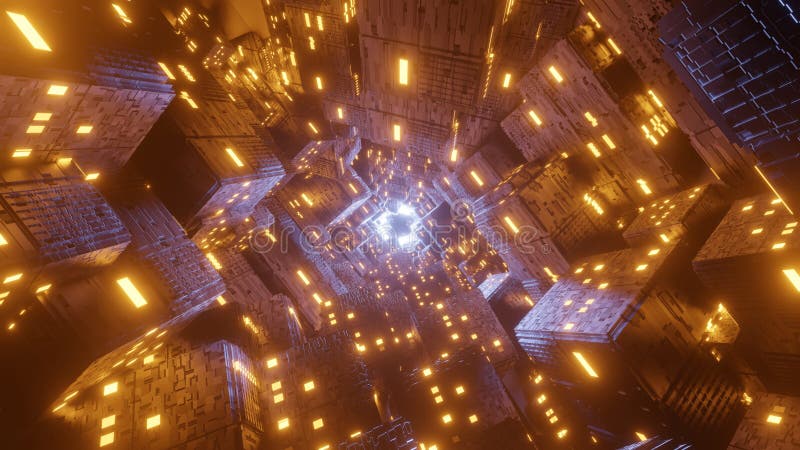 3d Rendering Abstract Space Technology Loop Background., 3d ...