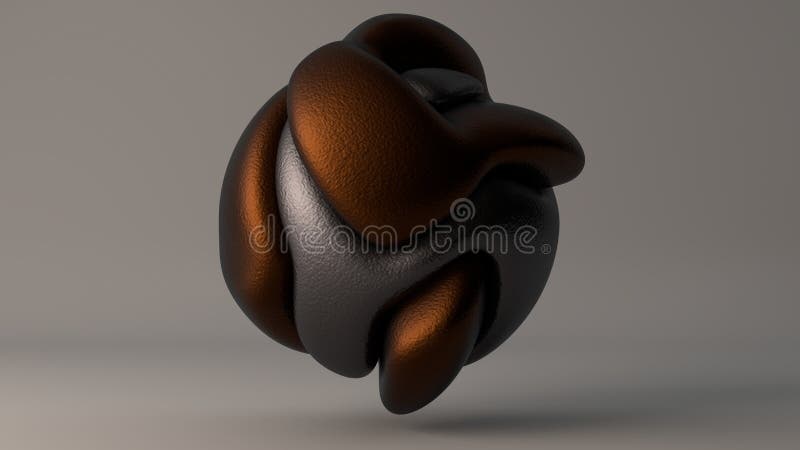 3D Rendering of an Abstract Sphere Consisting of Metal, Silver and ...