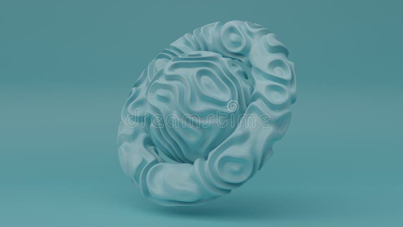3d Rendering of an Abstract Sphere and a Ring Whose Surface is Covered ...