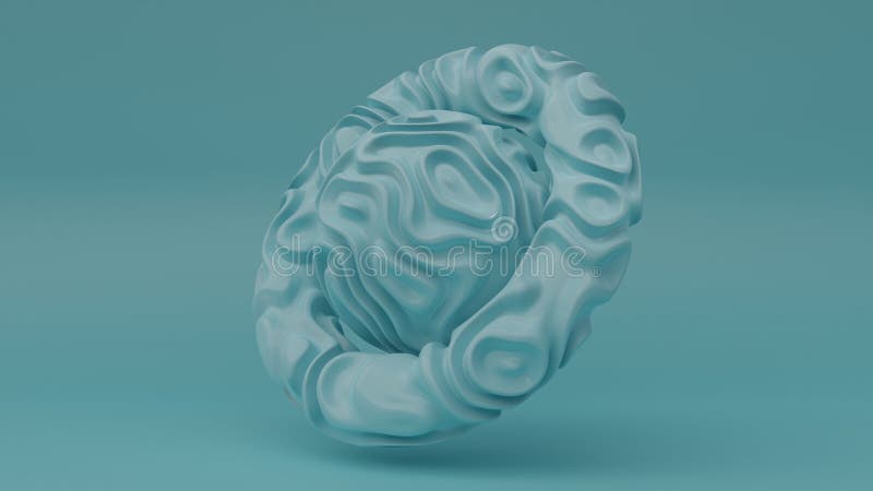 3d Rendering of an Abstract Sphere and a Ring Whose Surface is Covered ...