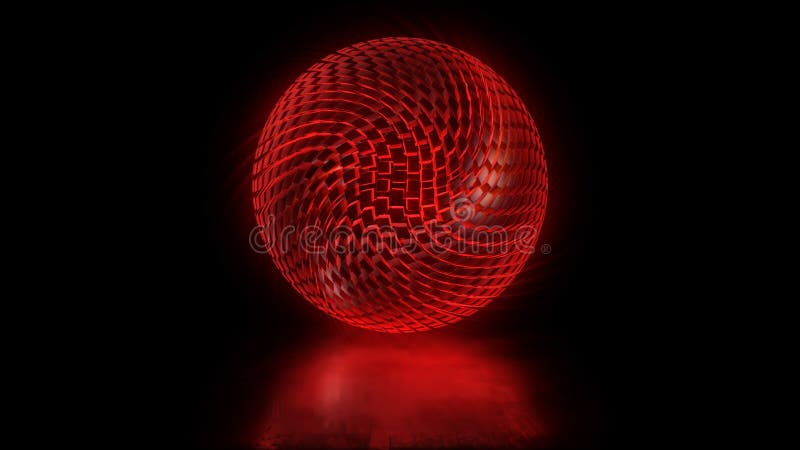 3D Rendering of an Abstract Sphere from Volumetric Cubic Blocks ...