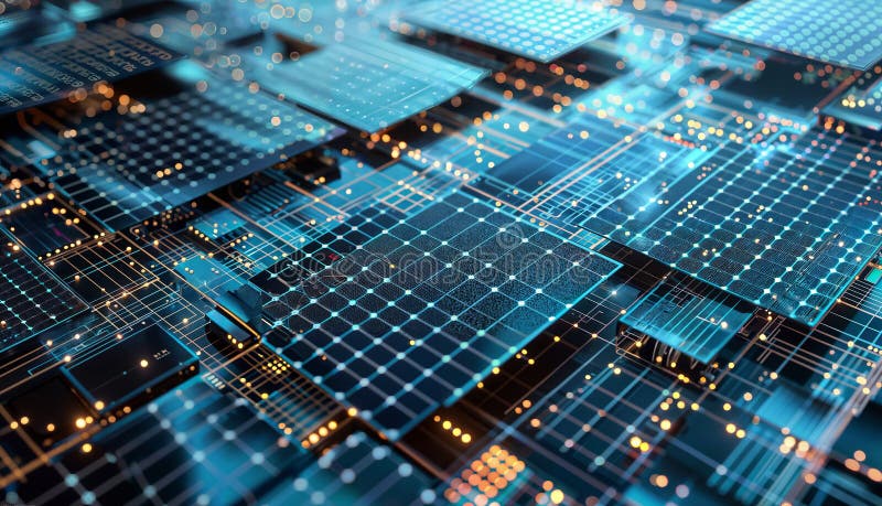 3d Rendering of Abstract Technology Background with Circuit Board ...