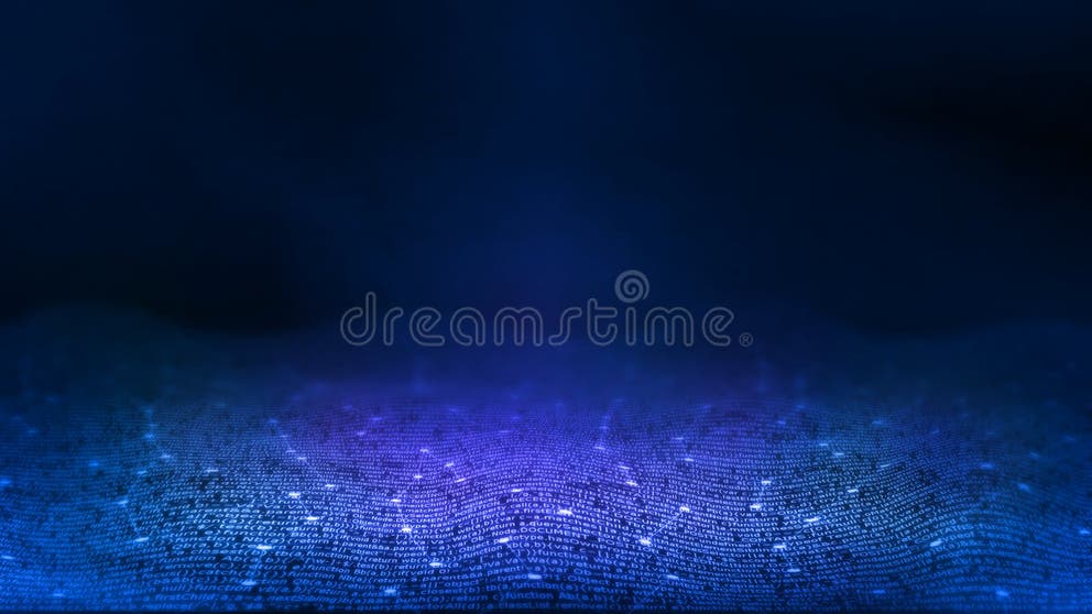 3D Rendering of Abstract Technology Background. Computer Programming ...