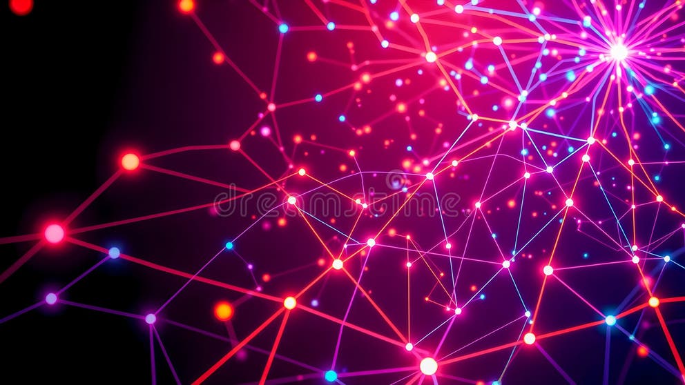 3d Rendering Of Abstract Technology Background Network Connection Structure Big Data