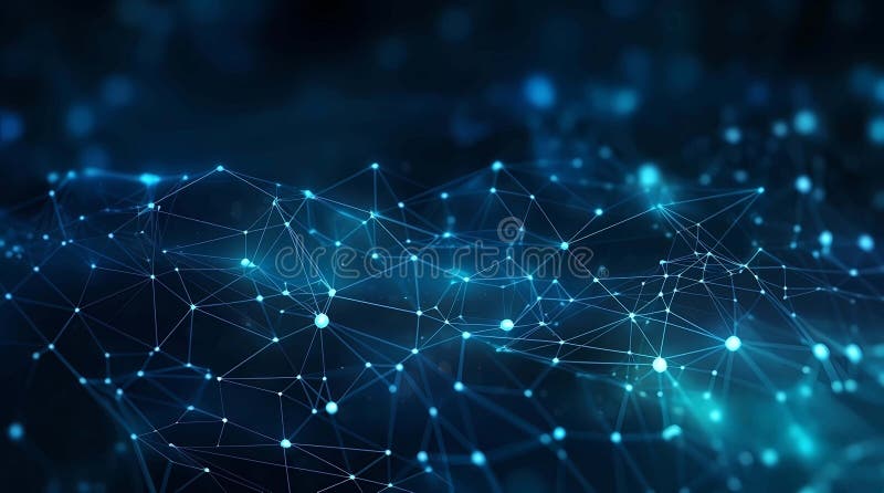 Abstract Technology Background Network Connection Structure Big Data Visualization Generative