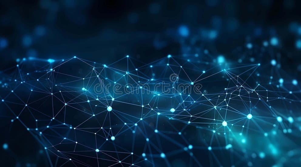 Abstract Technology Background, Network Connection Structure? Big Data Visualization, Generative ...