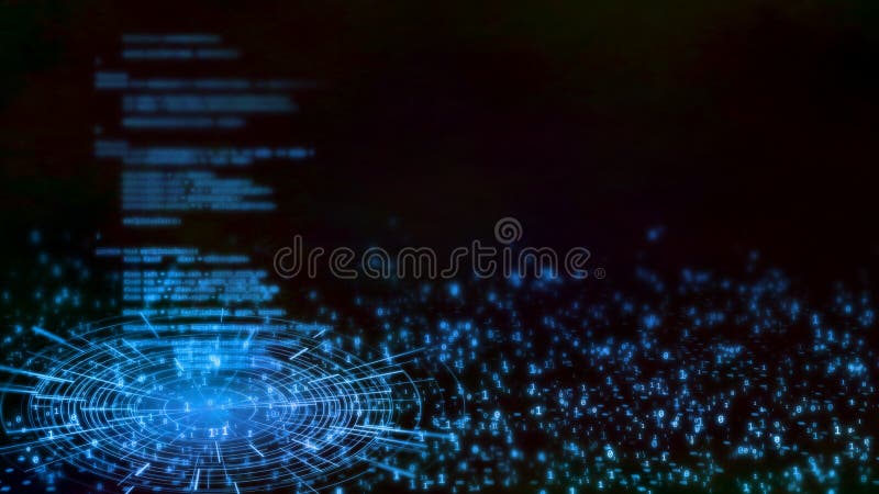 3D Rendering of Abstract Virtual City Inside a Computer System ...