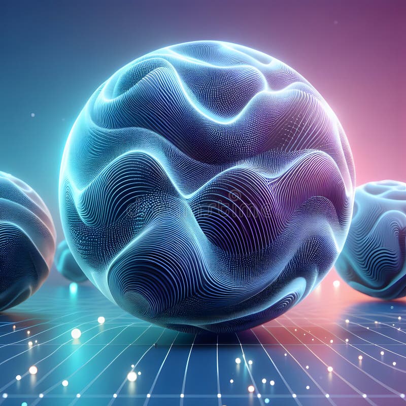 3d Rendering of Abstract Technology Background with Various Objects ...