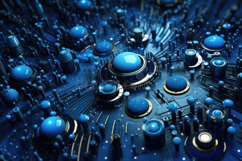 3D Rendering of Abstract Technology Digital Hi-tech Concept with ...