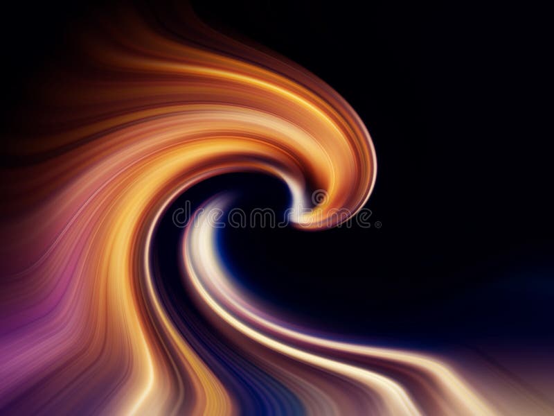 3D Rendering Abstract Twirl Background with Multicolour Stock ...