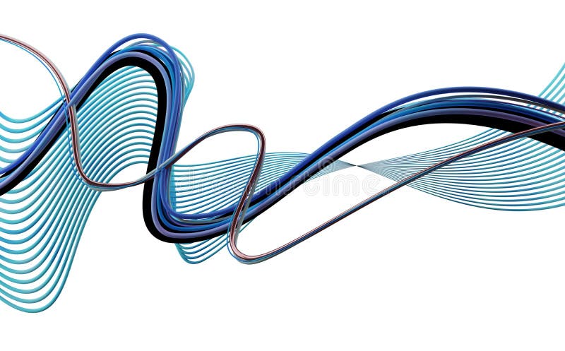 3D Rendering Abstract Waves Movement Stock Illustration - Illustration ...