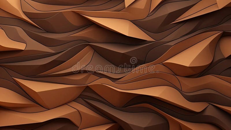 3d Rendering of Abstract Wavy Background with Smooth Origami Pattern ...