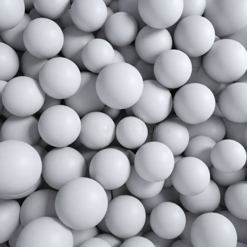 3d Rendering. Abstract White Balls Background. 3d Rendering. Abstract ...