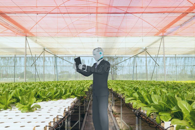 Smart Farm, Agriculture Concept, Artificial Intelligence Ai Robot Use ...