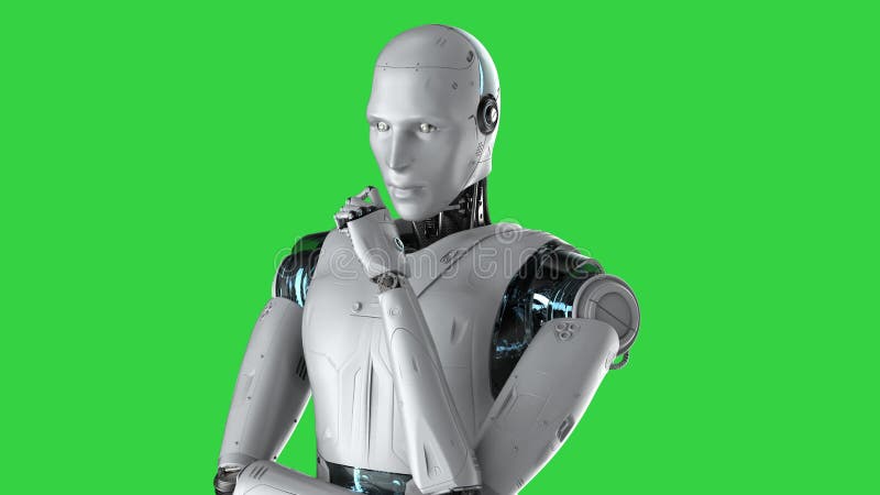 Ai robot think or compute stock video. Video of automaton - 233978057