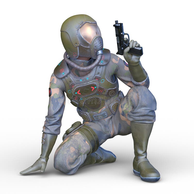 3D Rendering of an Air Force Man Stock Illustration - Illustration of ...