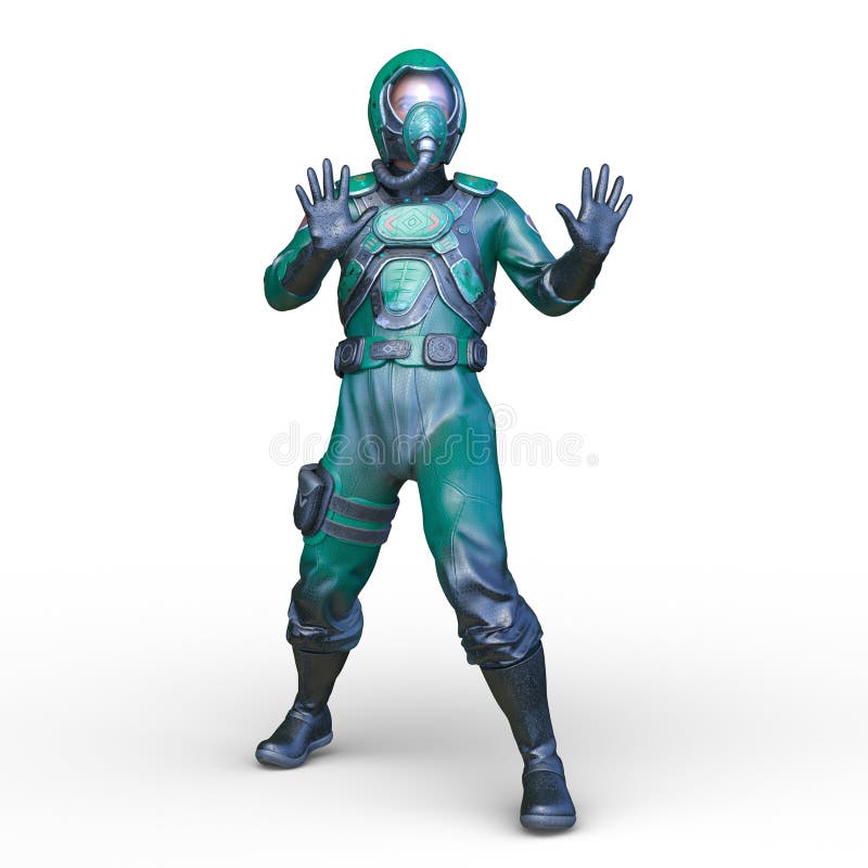 3D Rendering of an Air Force Man Stock Illustration - Illustration of ...