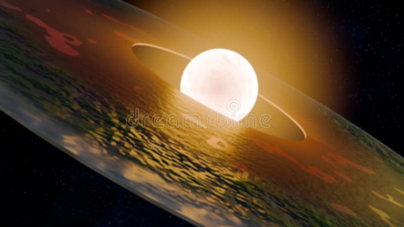 3d Rendering of Alderson Disk and Sun Inside of Its Center Stock ...