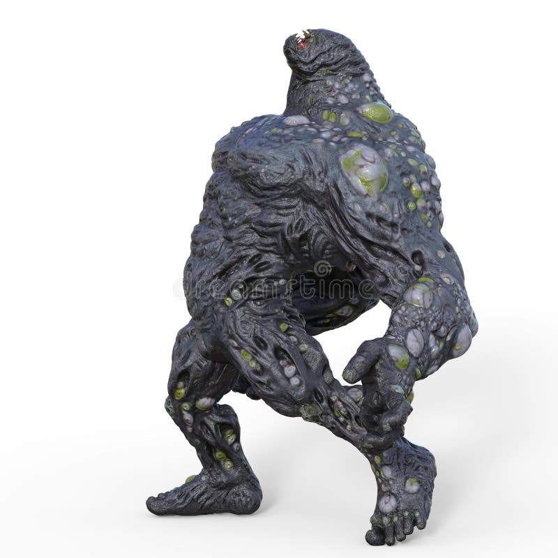3d-illustration of an Isolated Fantasy Alien Creature Stock ...