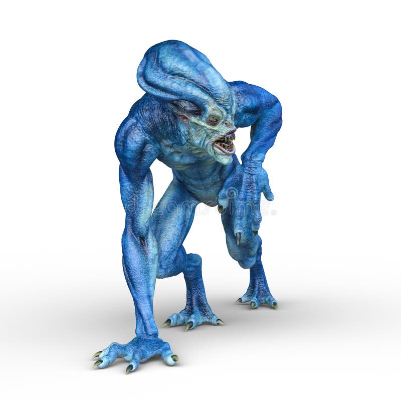 3D rendering of alien stock illustration. Illustration of strange ...