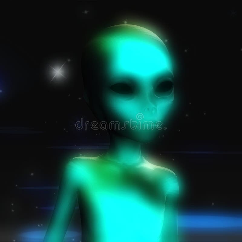 3D Rendering of an Alien stock illustration. Illustration of invasion ...
