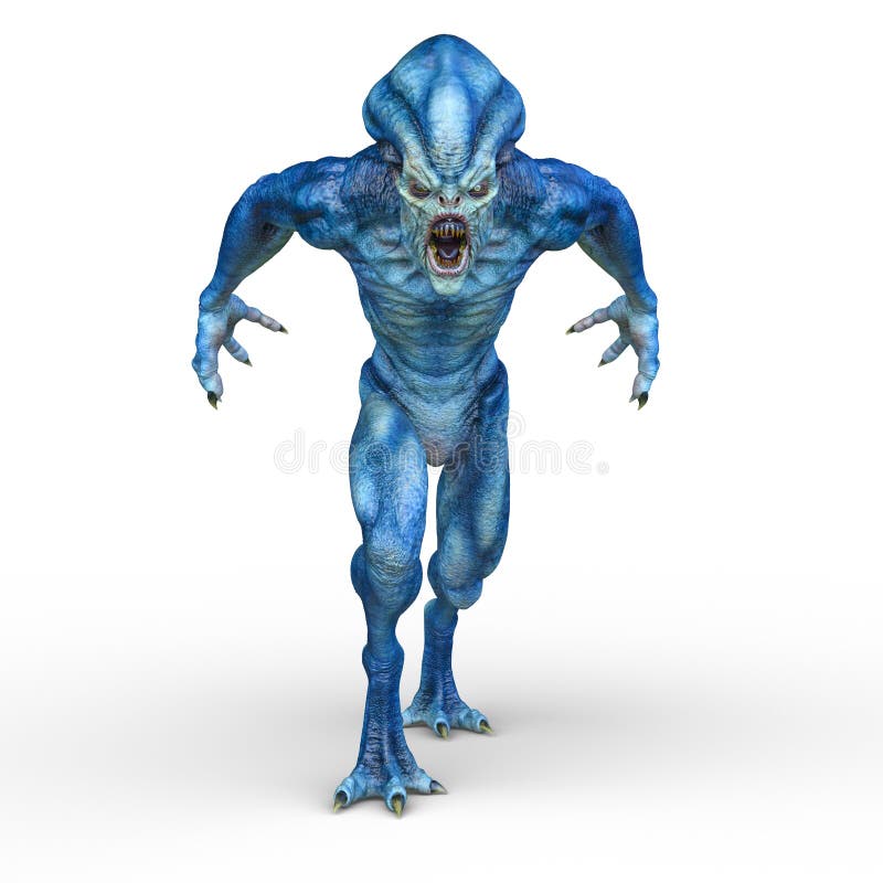 3D rendering of alien stock illustration. Illustration of body - 180456304