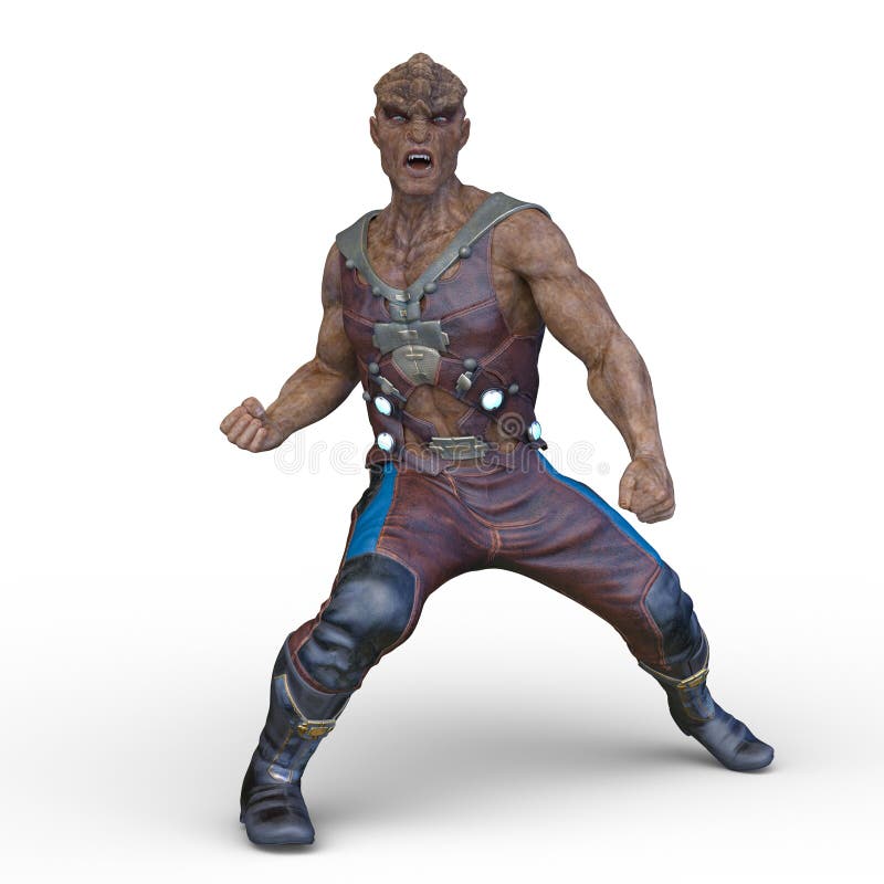 3D Rendering of Alien Monster Stock Illustration - Illustration of ...