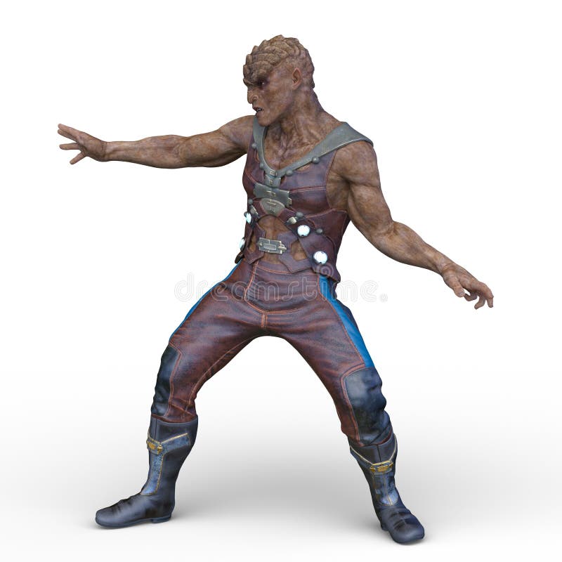 3D Rendering of Alien Monster Stock Illustration - Illustration of ...