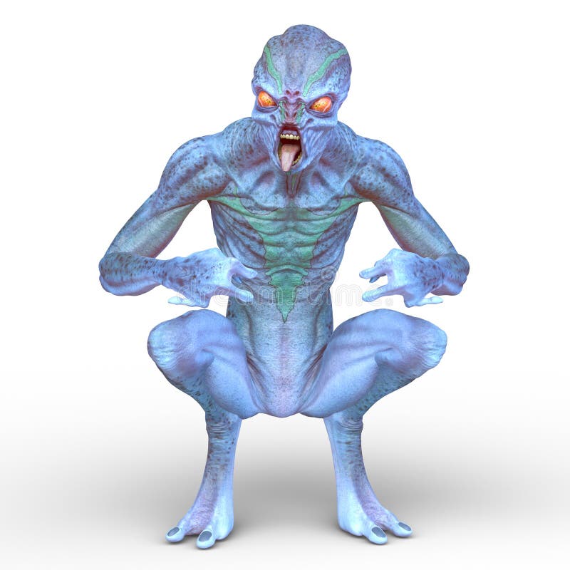 3D Rendering of Alien Monster Stock Illustration - Illustration of ...