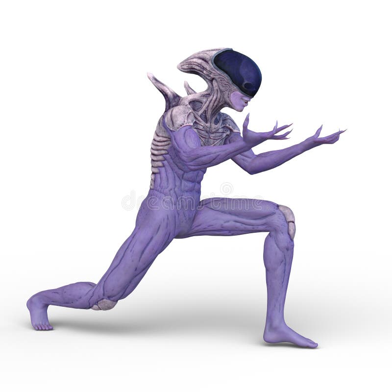 3D Rendering of Alien Monster Stock Illustration - Illustration of ...