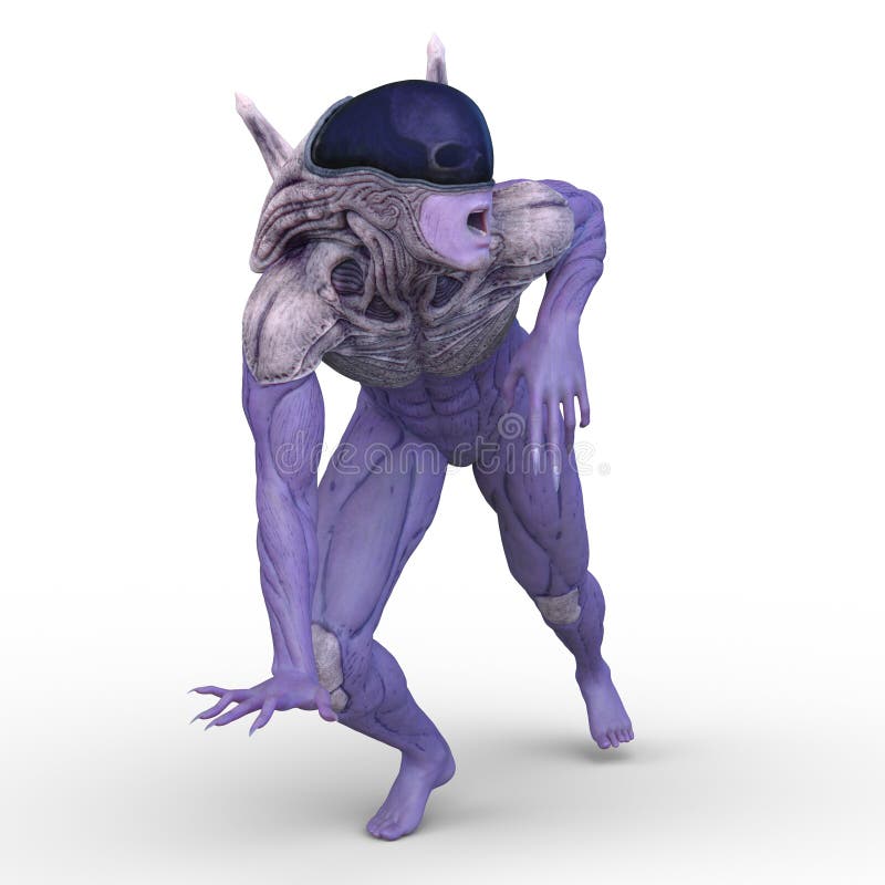 3D Rendering of Alien Monster Stock Illustration - Illustration of ...