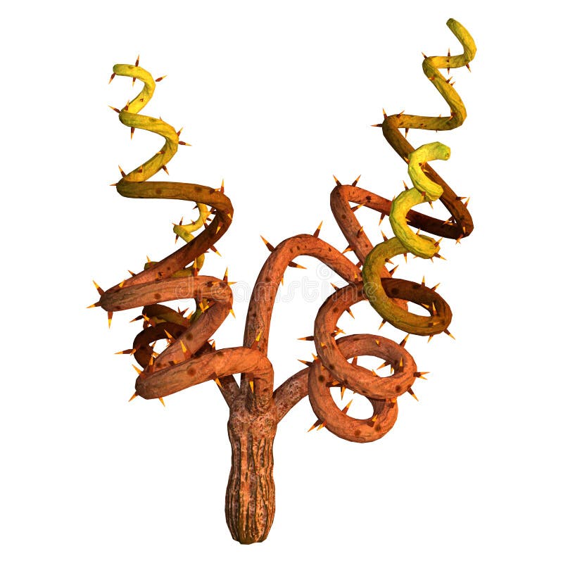 3D Rendering Alien Plant on White Stock Illustration - Illustration of ...