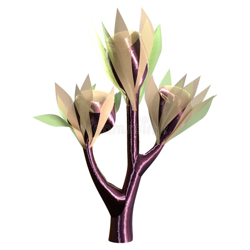 3D Rendering Alien Plant on White Stock Illustration - Illustration of ...